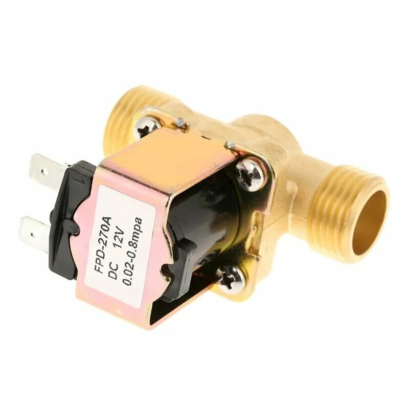 DC12V 4-точечный медный электромагнитный клапан с внешней резьбой