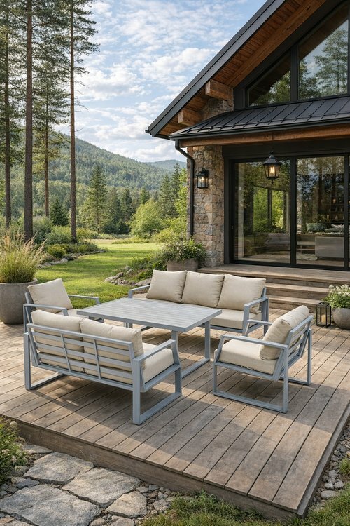 Мебель для сада, дачи, дома, кафе, отдыха, комплект уличной мебели на 7 человек, диваны 2 шт, стол, кресла 2 шт