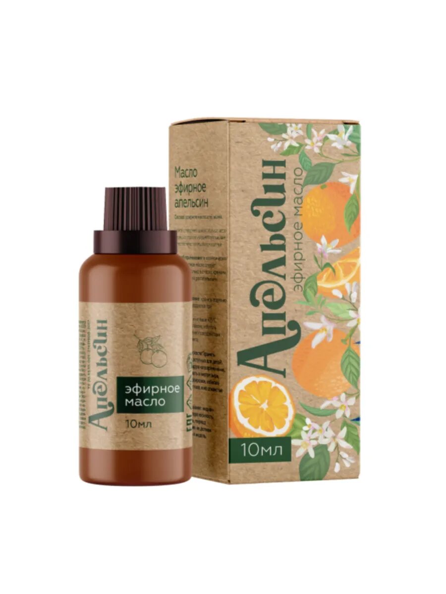 Масло эфирное апельсин, флакон-капельница, 10 мл, 1шт.