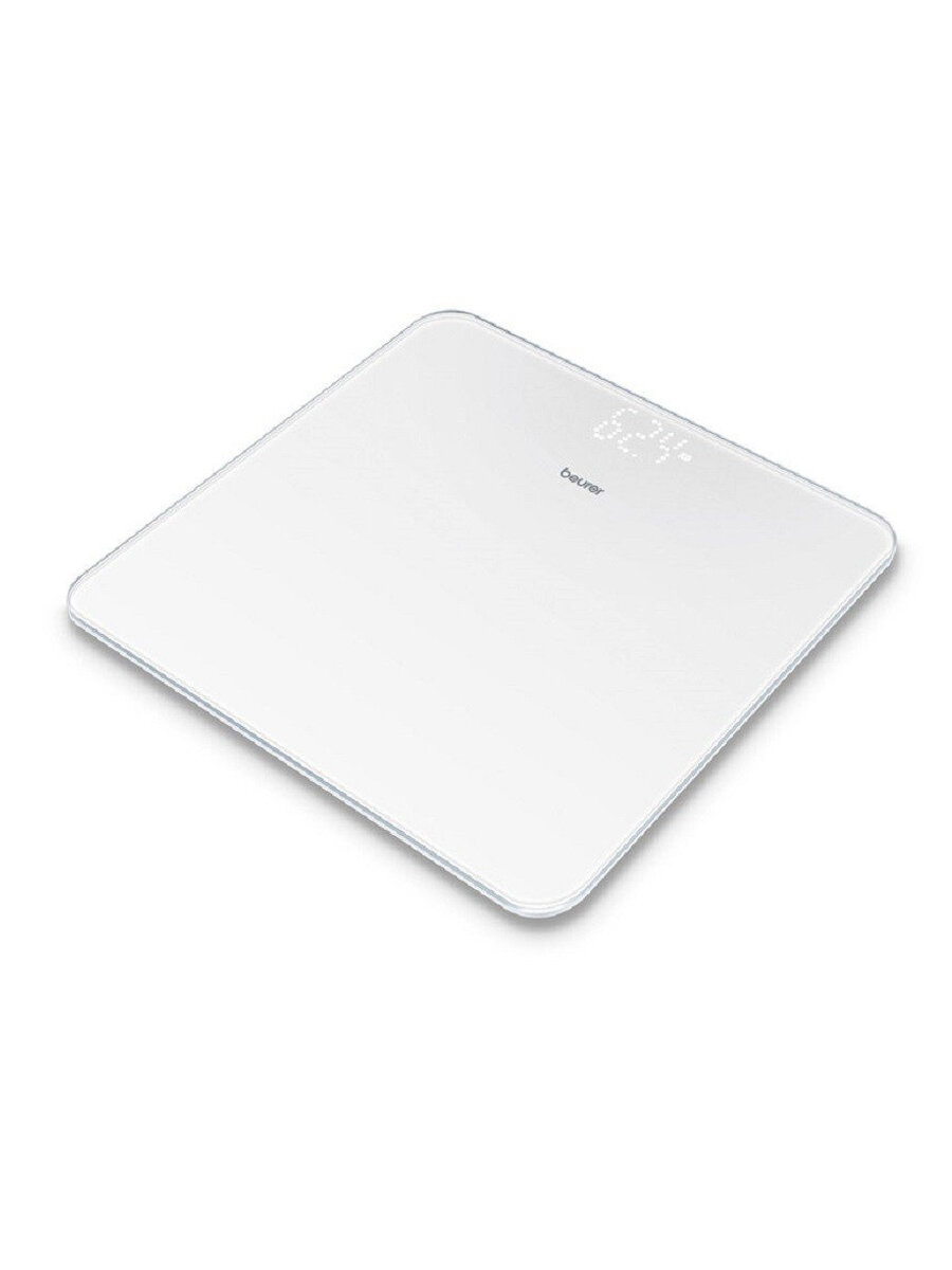 Весы напольные Beurer GS 225 электронные стеклянные, цифровые для измерения веса тела до 180 кг со скрытым Magic-LED дисплеем, высокоточные бытовые для дома и спорта, закаленное стекло