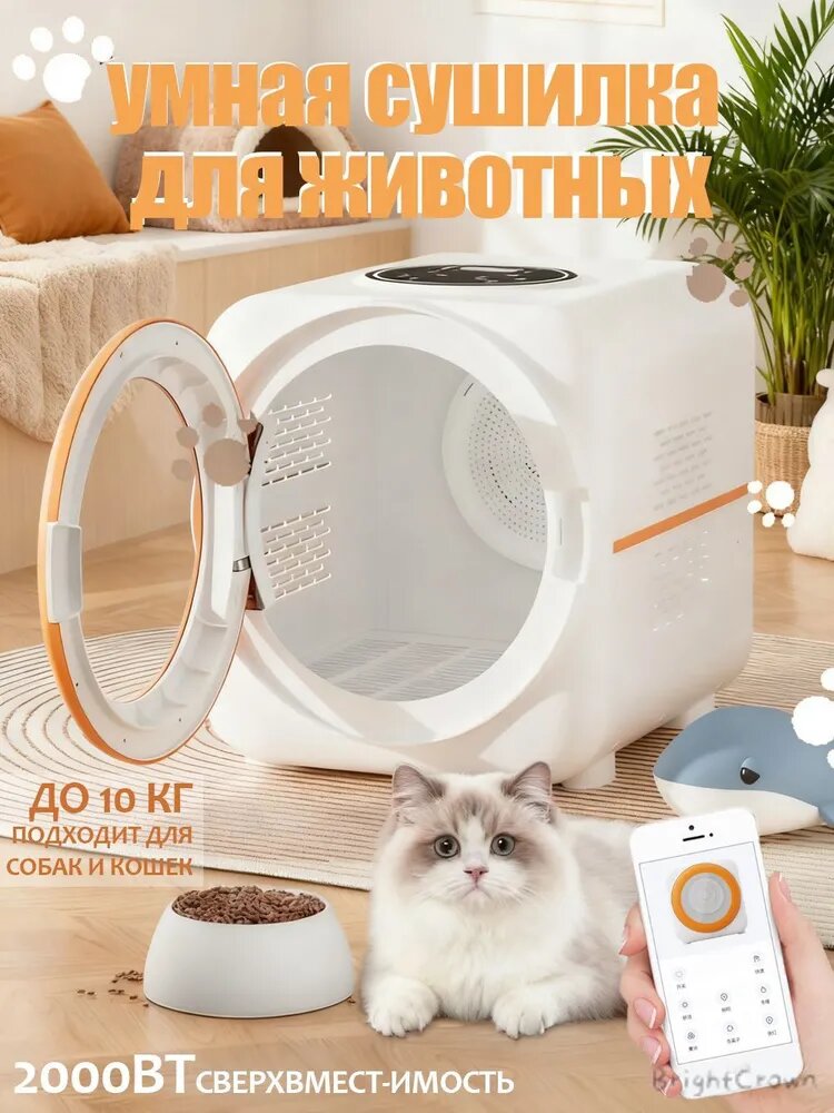 Сушилка Для Животных, Бытовая Автоматическая Бесшумная Сушилка Для Домашних Животных