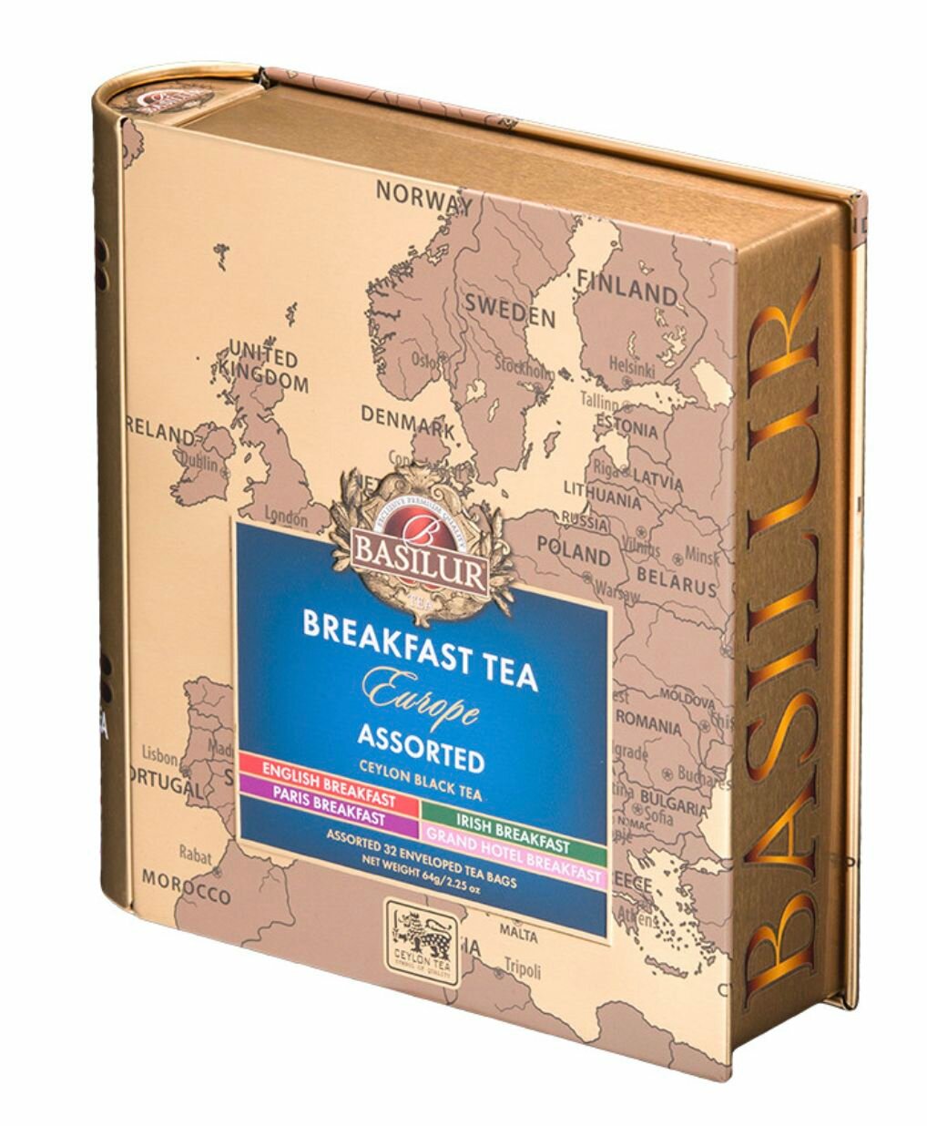 Чай черный Basilur для завтрака (2г x 32шт), 64г