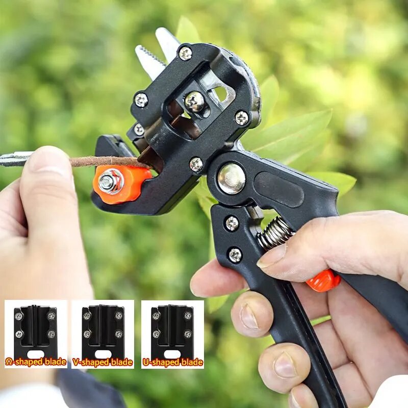 Прививочный секатор для плодовых деревьев с тремя сменными лезвиями для сада