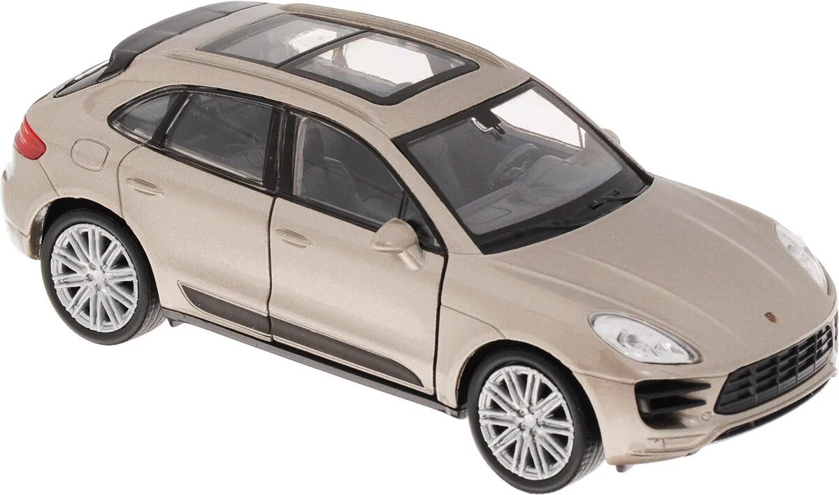 Машинка Welly Porsche Macan Turbo, золотистая, 1:38, арт.43673W-BL