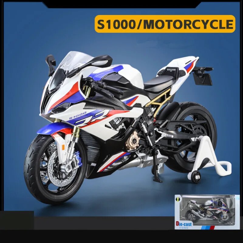 Металлическая модель мотоцикла BMW S1000RR для детей S1000rr retail box