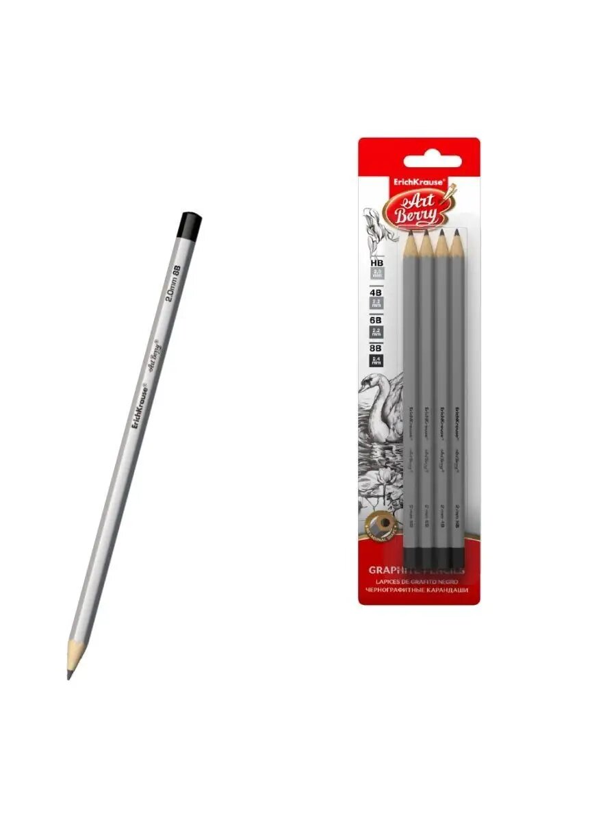 Чернографитные шестигранные карандаши ArtBerry