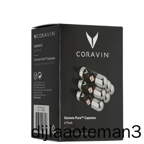 Coravin Pure Capsules 6 Pack для системы подачи вина с капсулами аргона