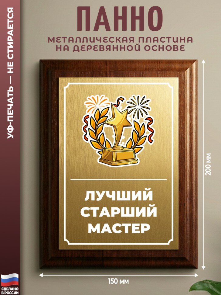 Настенный диплом "Лучший старший мастер"