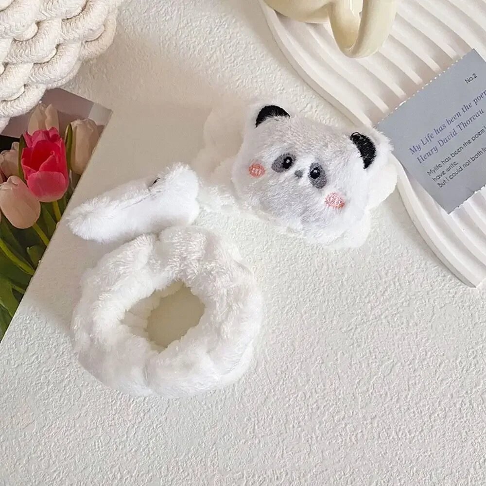 Комплект из 3-х плюшевых повязок на голову с ушками для женщин и девочек Белый, 1Pair 5