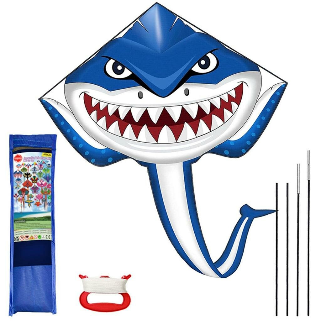 Детские кайты с ярким узором, рыба