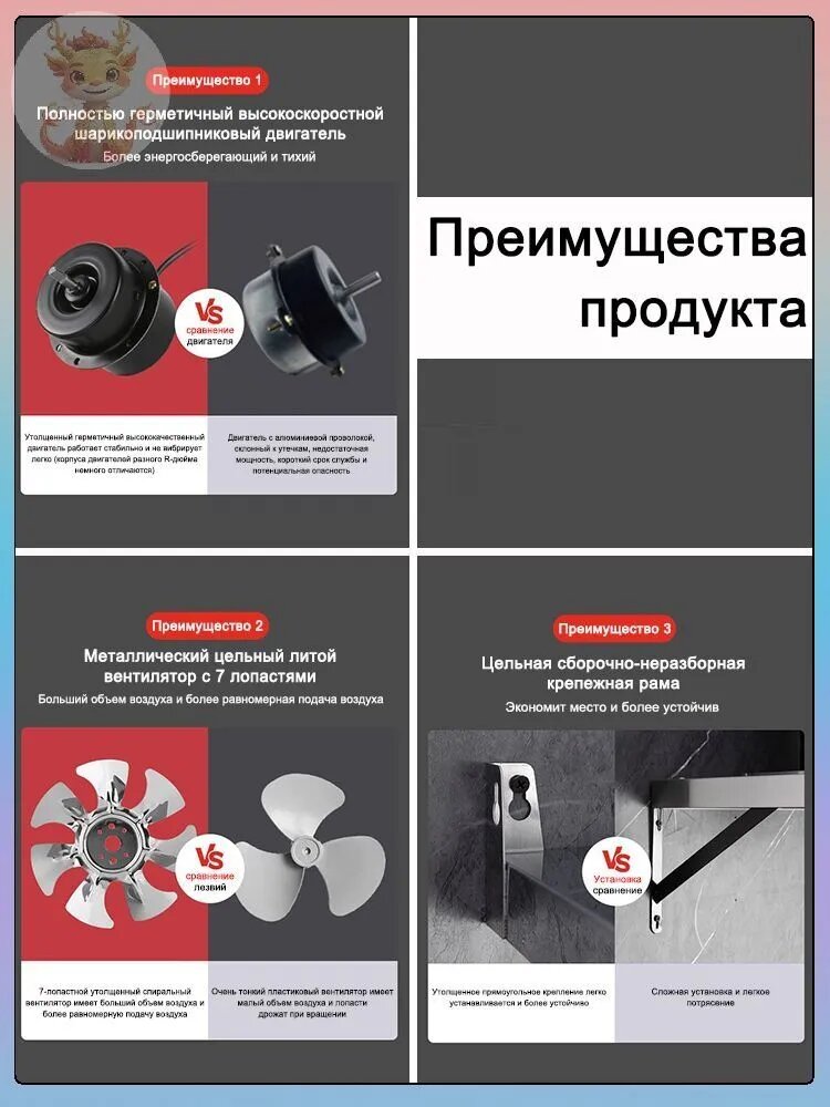 Вытяжка кухонная для кухни 350мм 2700 м³/ч из нержавеющей стали с фильтром и масляным ящиком — фото 1