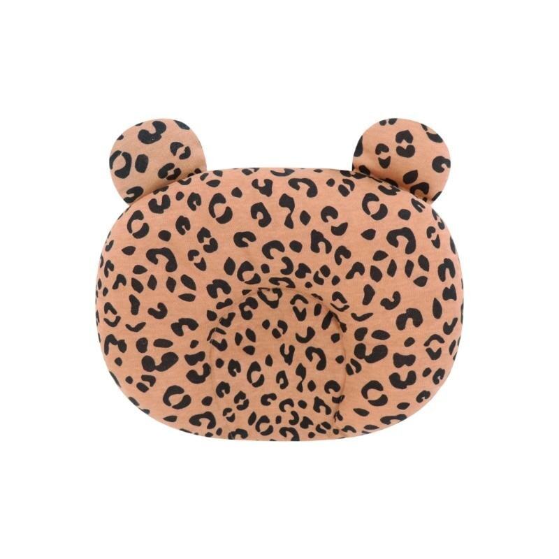Детская дорожная подушка для автокресла, Кофейный леопардовый паштет