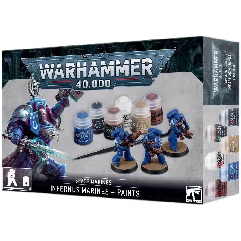 Citadel Colour Space Marines Infernus Marines + Paints - Набор акриловых красок для миниатюр