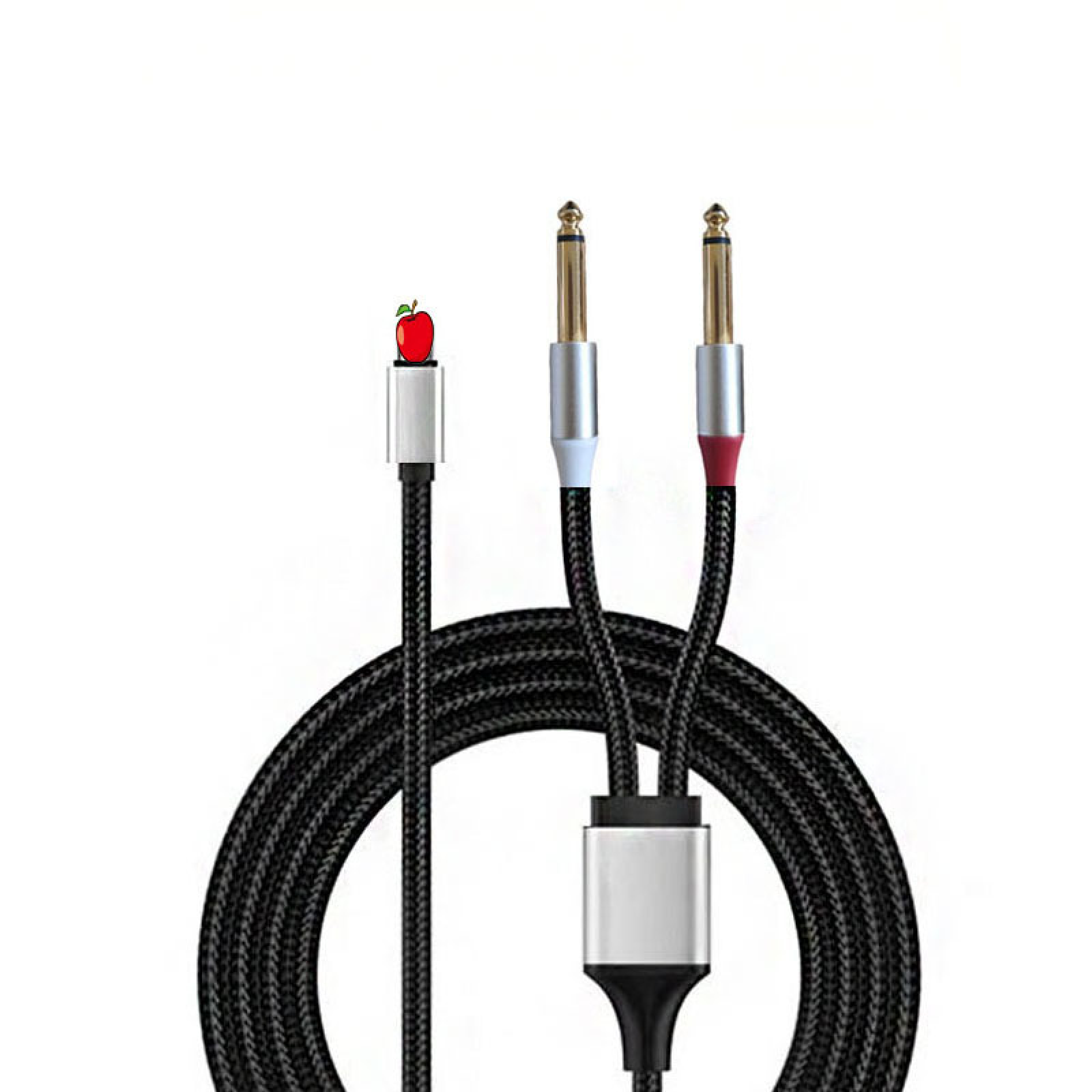 Акустический аудиокабель MyPads Lightning на Jack 6.35, 2 метра, для подключения акустических систем