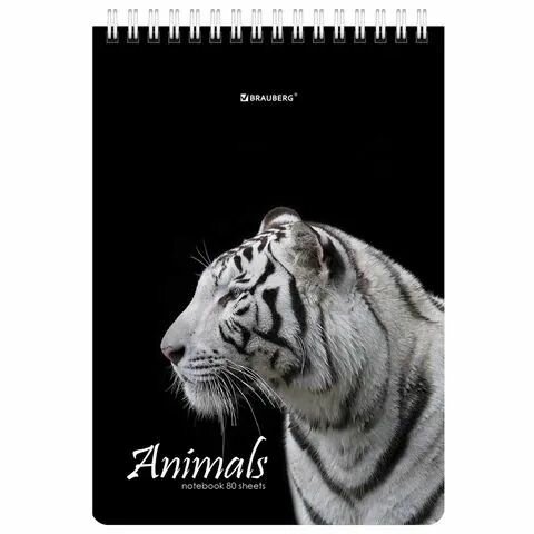 Блокнот А5 80л, (146х206 мм), гребень, картон, жесткая подложка, клетка