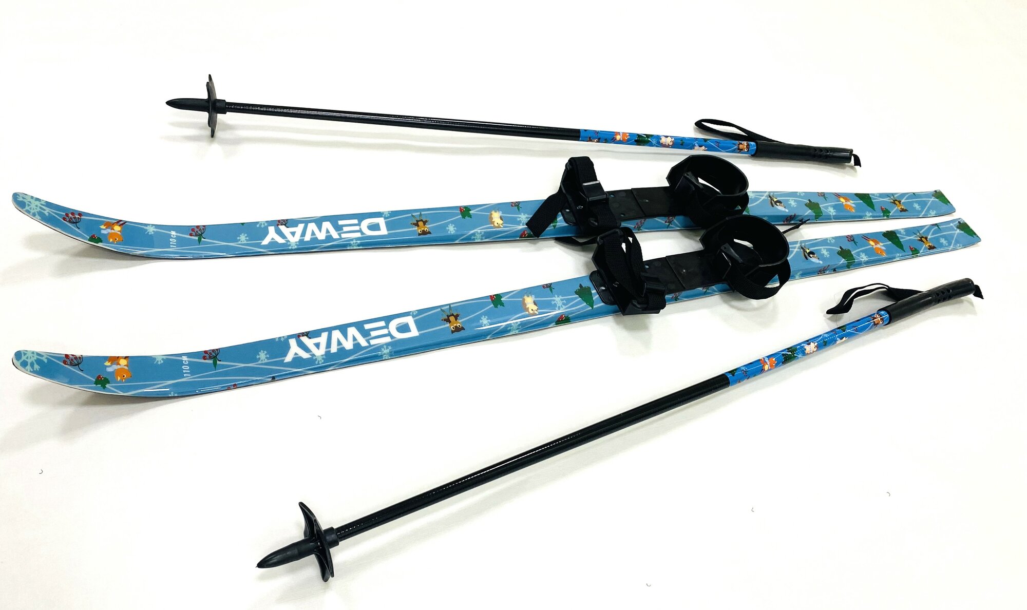 Лыжный набор Deway, детский, с палками, крепление универсальное, размер 100