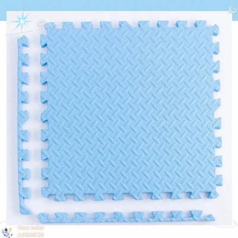 Модульная ПВХ плитка 600х600мм голубого цвета, 20 штук для спортивных залов