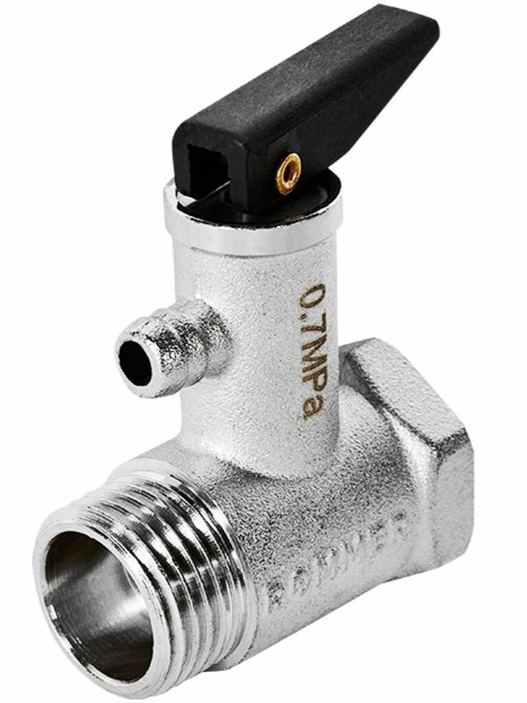 Предохранительный клапан Rommer RVS-1007-007015 7 бар 1/2" для водонагревателя