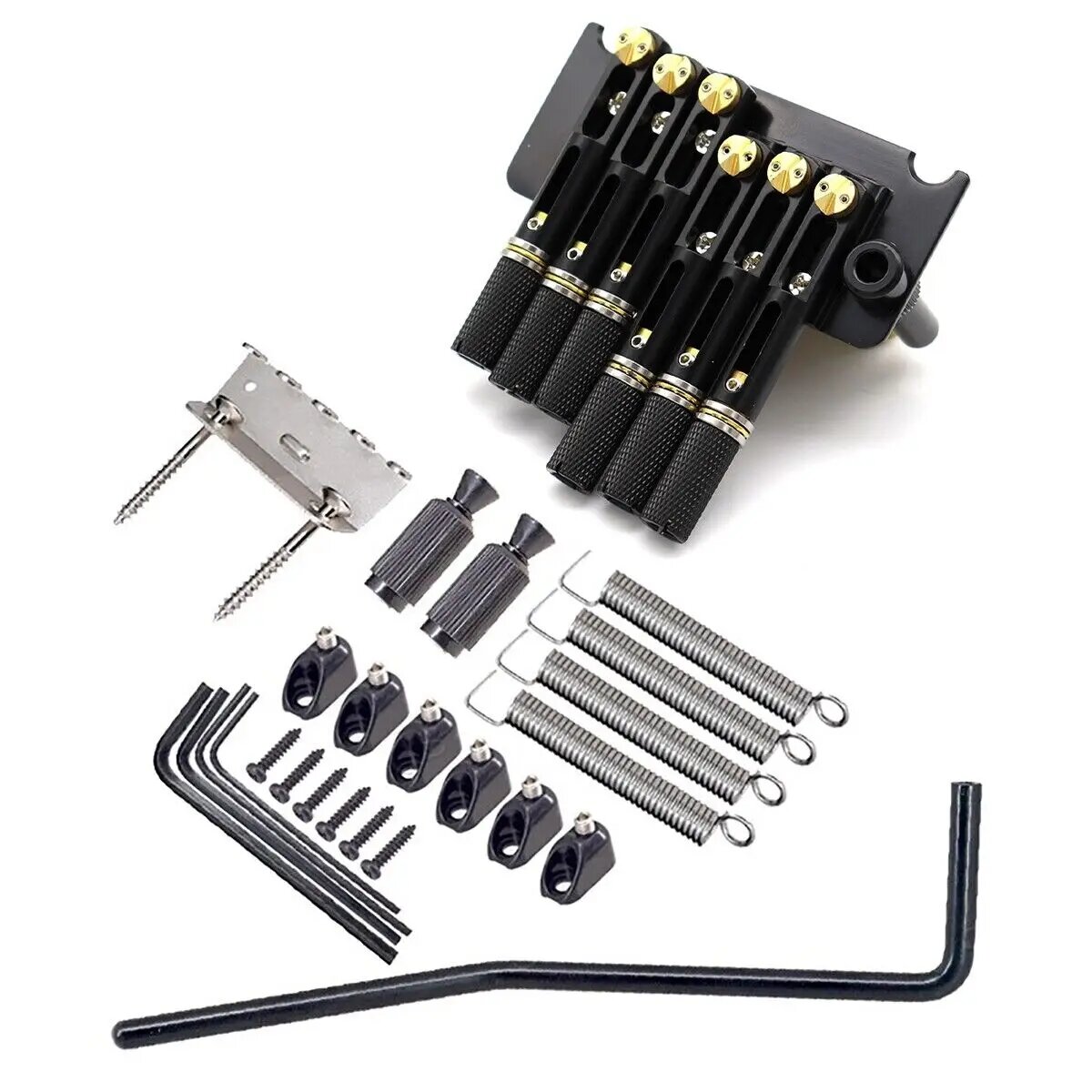 6-струнный черный металлический бридж тремоло для безголовых гитар