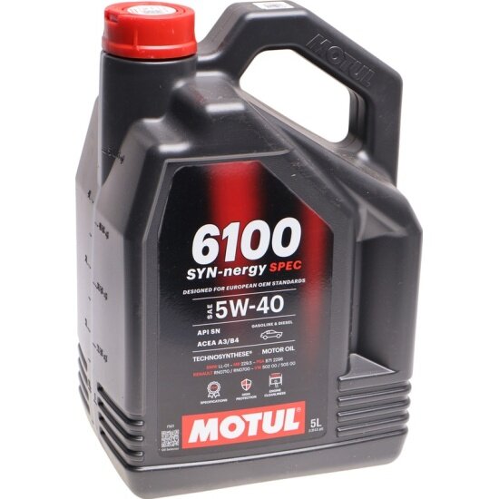 Моторное масло Motul 6100 Syn-Nergy 5W-40 полусинтетическое 5л (Вьетнам)