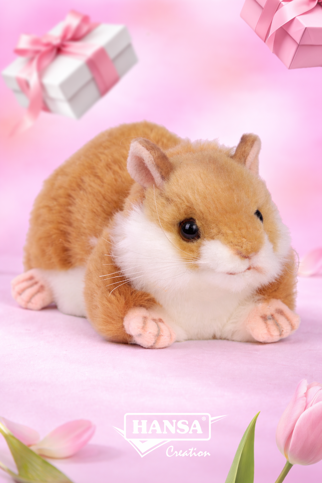 Реалистичная мягкая игрушка Hansa Creation 3738 Хомячок, 17 см