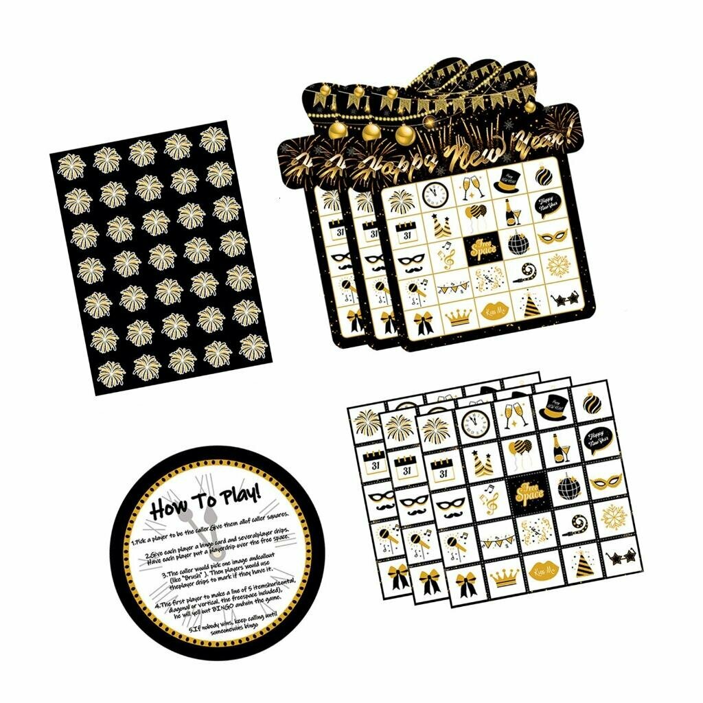 Новогодние карточки для бинго (38 шт.)