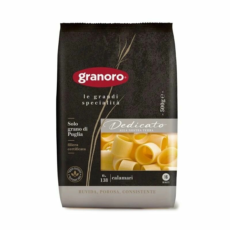 Макароны GRANORO Dedicato № 138 "Каламари" из твердых сортов пшеницы 500г