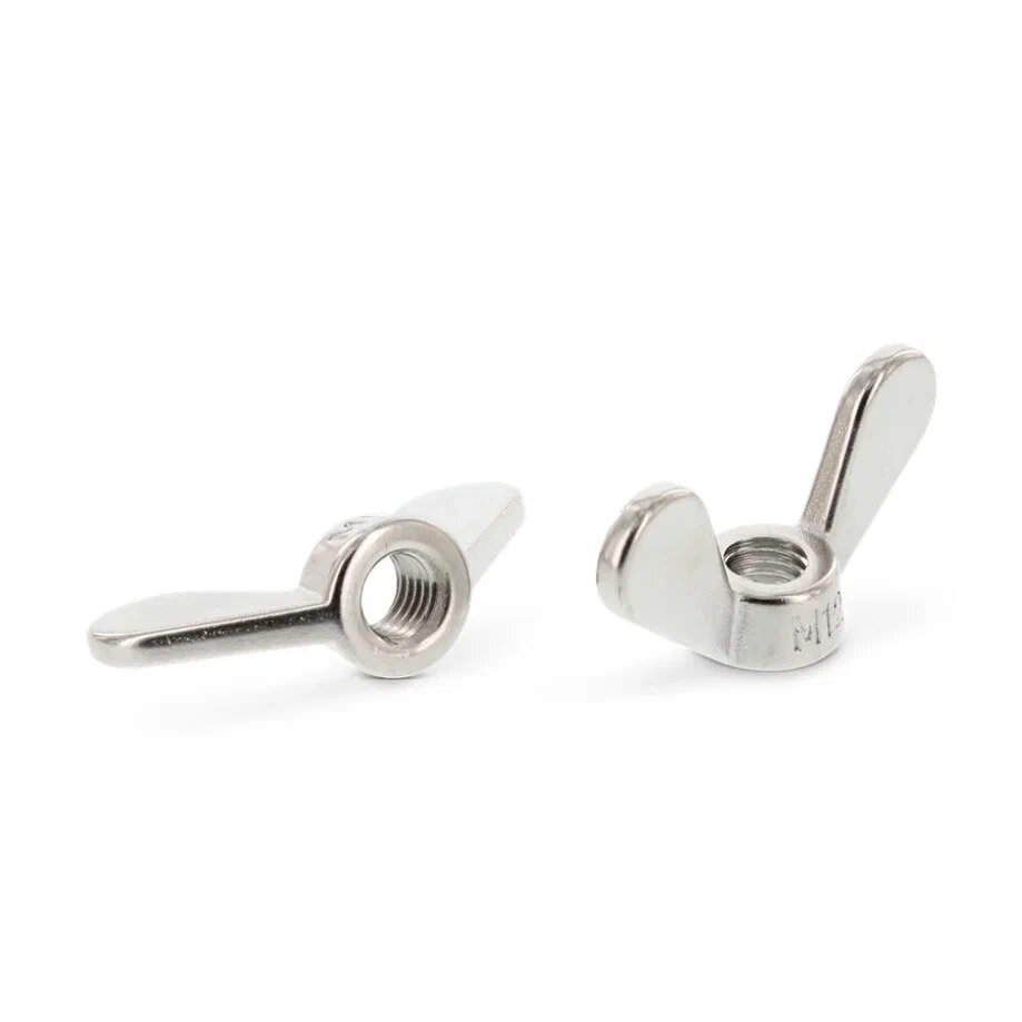 Гайка нержавеющая (германский тип) М6, DIN 315, А2, барашек, 20 шт.