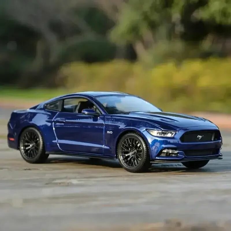 1:24 2015 Ford Mustang GT Sports Car Model Car, Металлическая модель автомобиля, мальчик игрушечный подарок, хобби коллекция