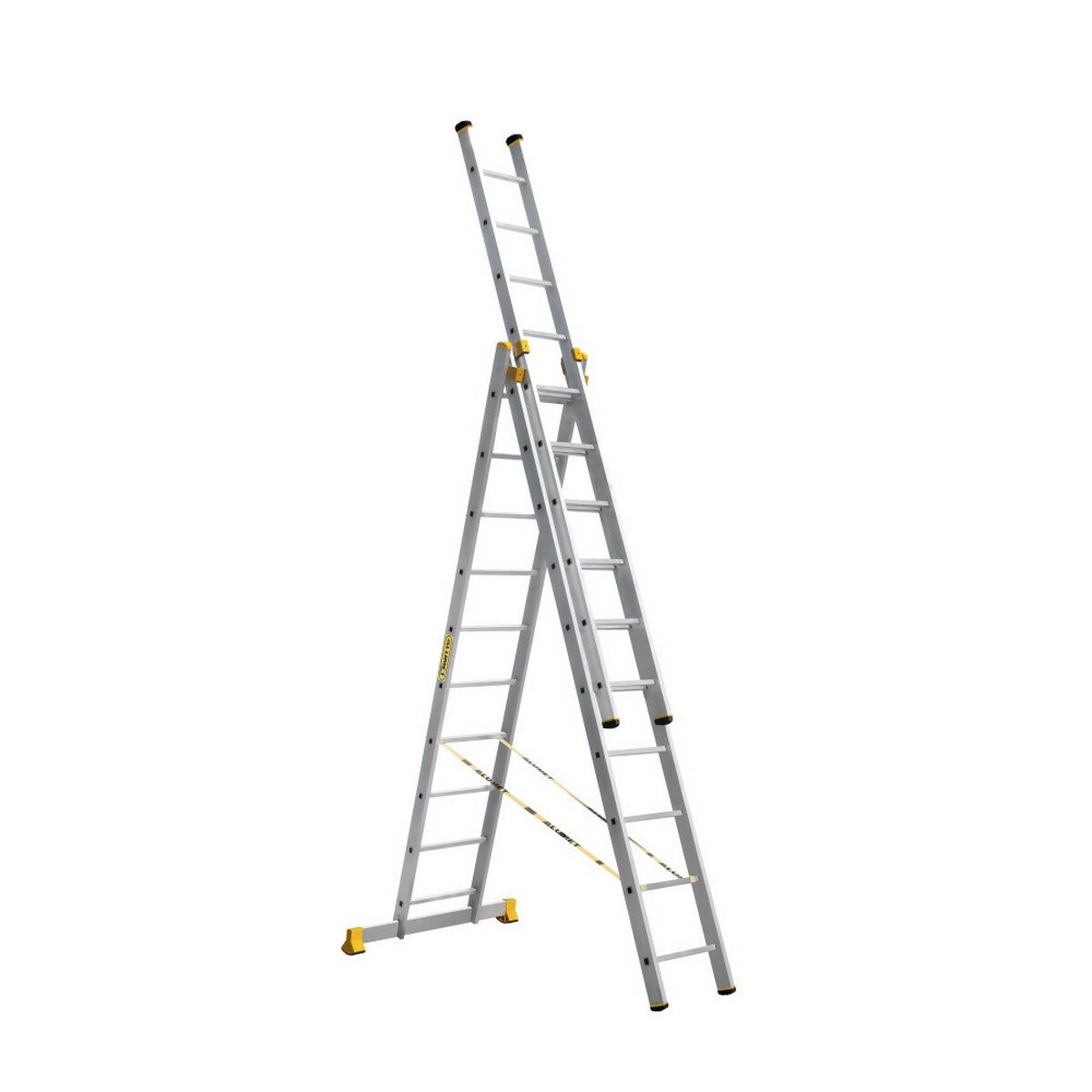 Лестницы Alumet 3Х10 Профи Трехсекционные Алюминиевые 9310, Длина 6.89 М, Нагрузка 150 Кг.