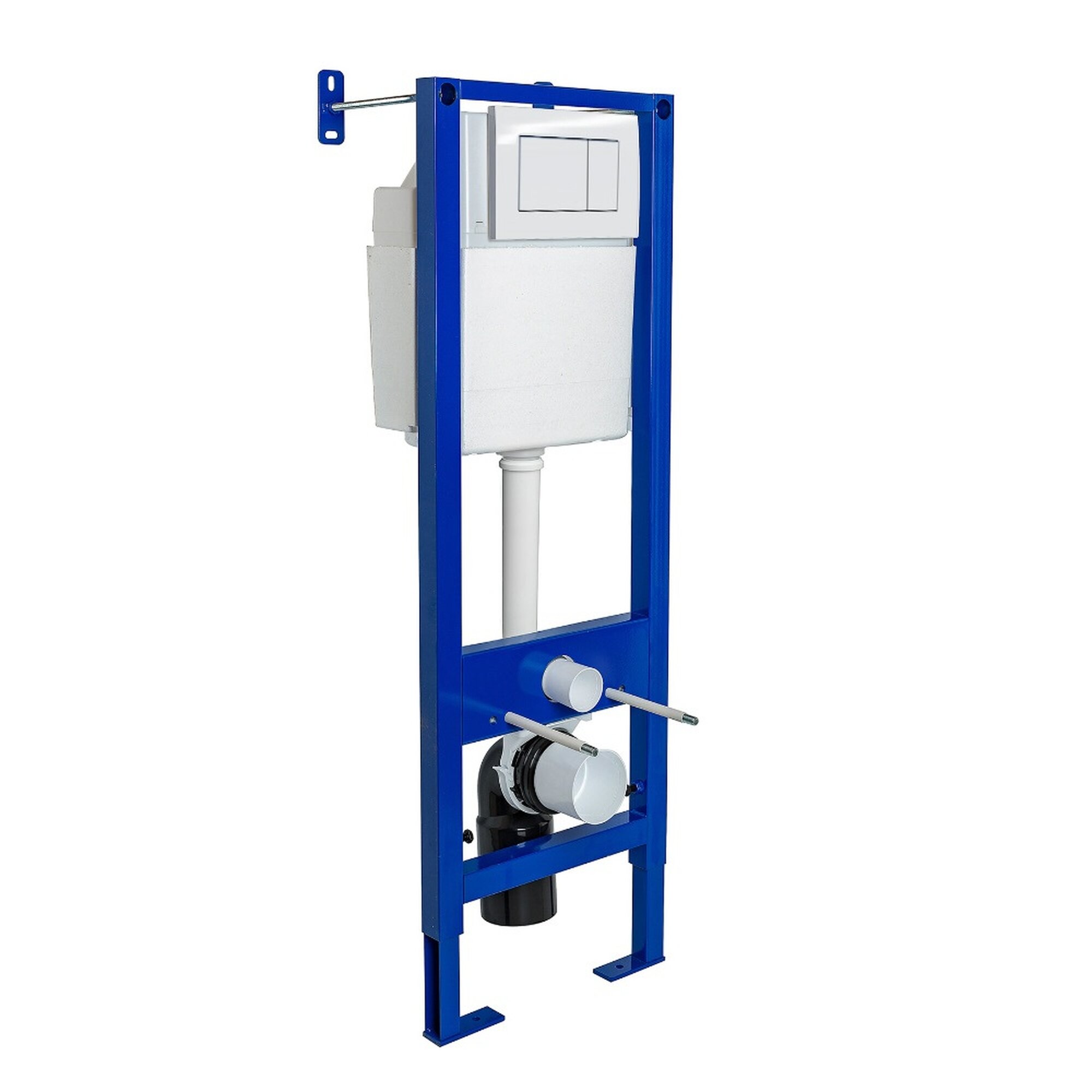 Инсталляция для скрытого монтажа унитаза "Atom" 410 кнопка белая