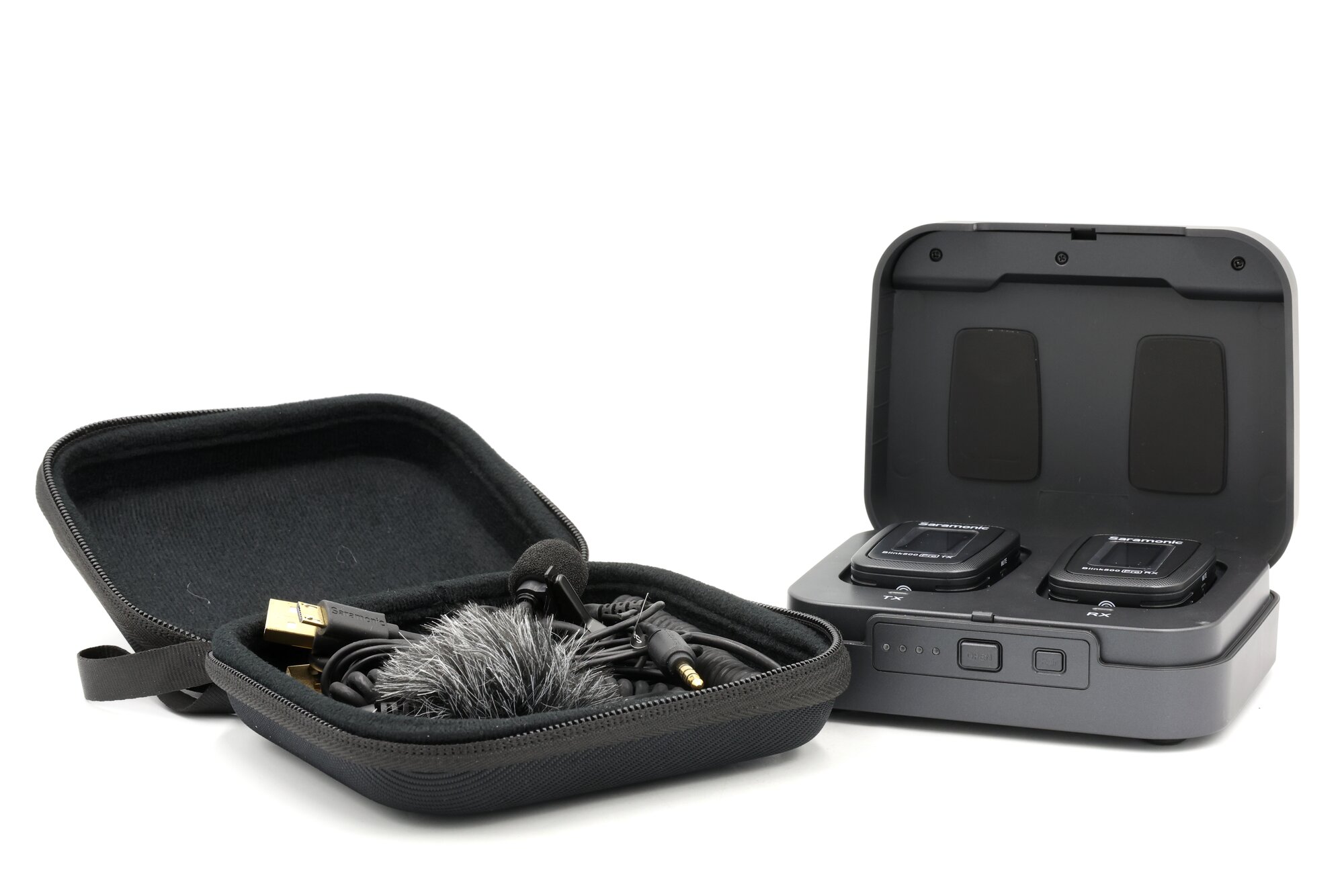 Беспроводной микрофон Saramonic Blink500 Pro B1: приемник, передатчик, зарядный кейс