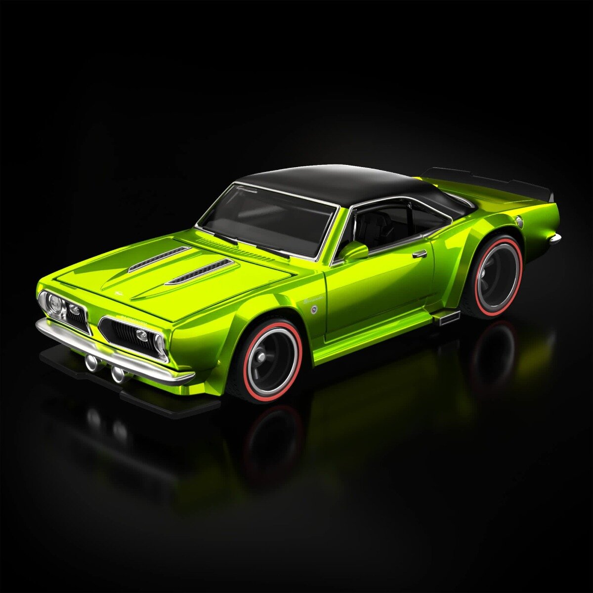 Коллекционная машинка Hot Wheels RLC Exclusive sELECTIONs 1968 Custom Plymouth Barracuda (Хот Вилс 68-й Кастом Плимут Барракуда РЛК Эксклюзив Салатовый)