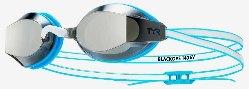 Очки для плавания TYR Women's Black Ops 140 EV Mirrored Racing 462 Голубой (462 Голубой, O/S)