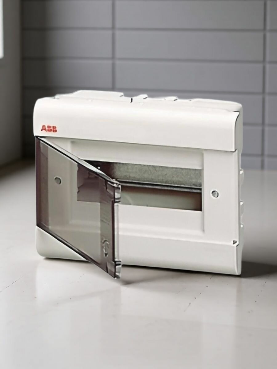 Бокс скрытой установки АВВ с прозрачной дверью 8 модулей, белый, артикул 1SL2057A00