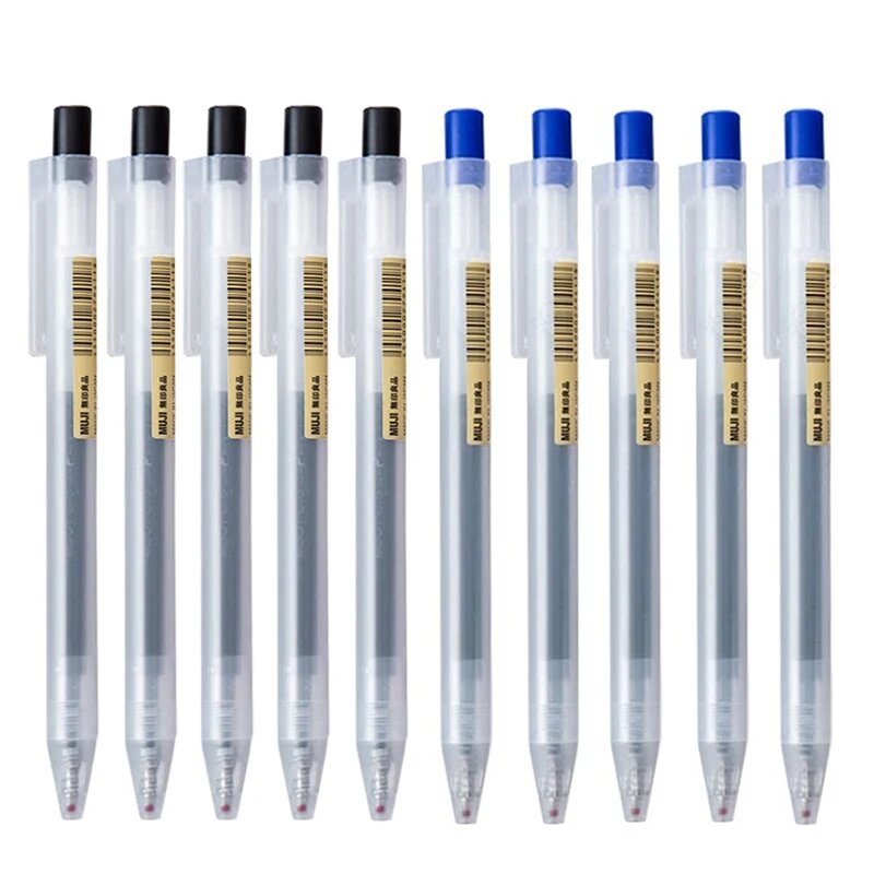 Гелевые ручки MUJI 0,5 мм, синие, набор 10 шт.