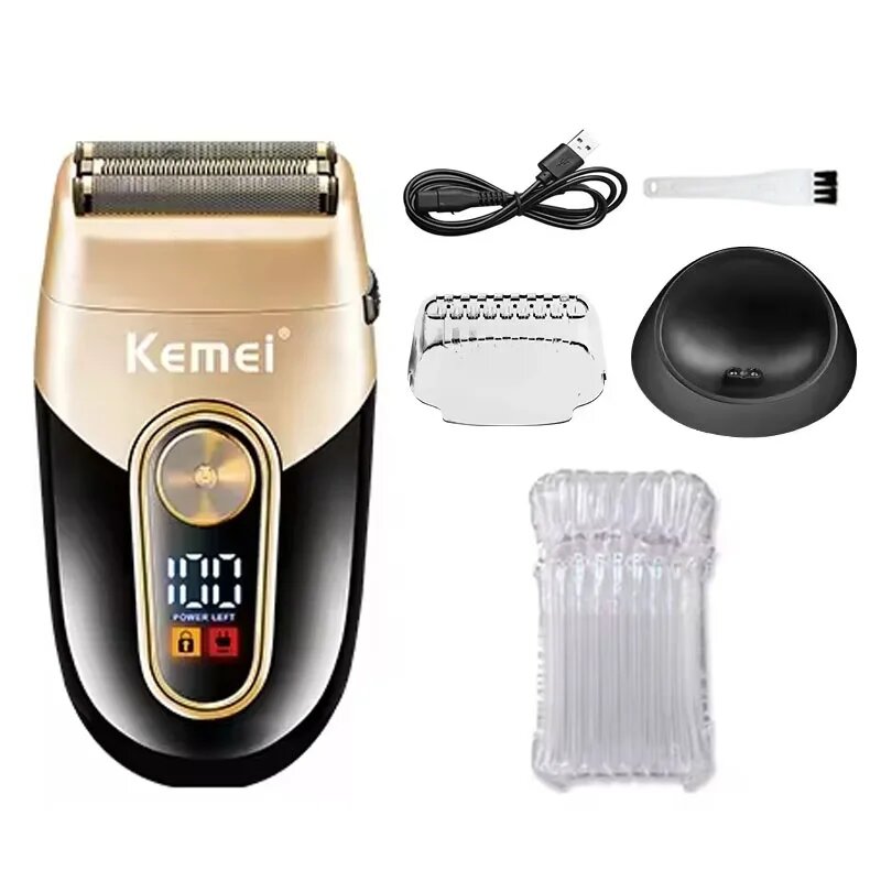 Электрическая бритва Kemei KM-90 с триммером, 3209-no box