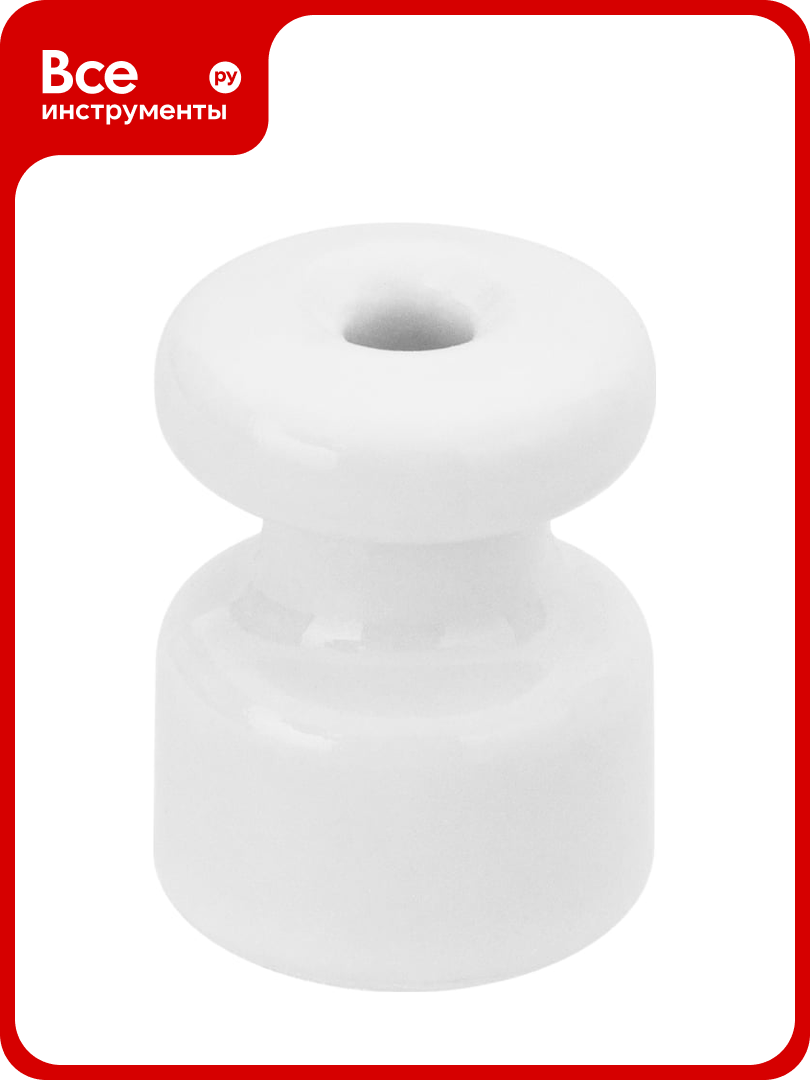 Керамический изолятор TDM для ретро провода белый 25шт SQ2802-0007, белый