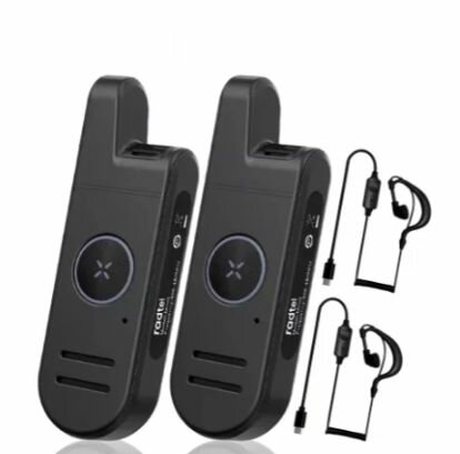 Рации Radtel RT13 Super Mini (комплект 2 шт.) - суперкомпактные портативные радиостанции с кнопкой PTT, диапазон UHF 400-470 МГц для ресторанов, салонов красоты и торговых центров