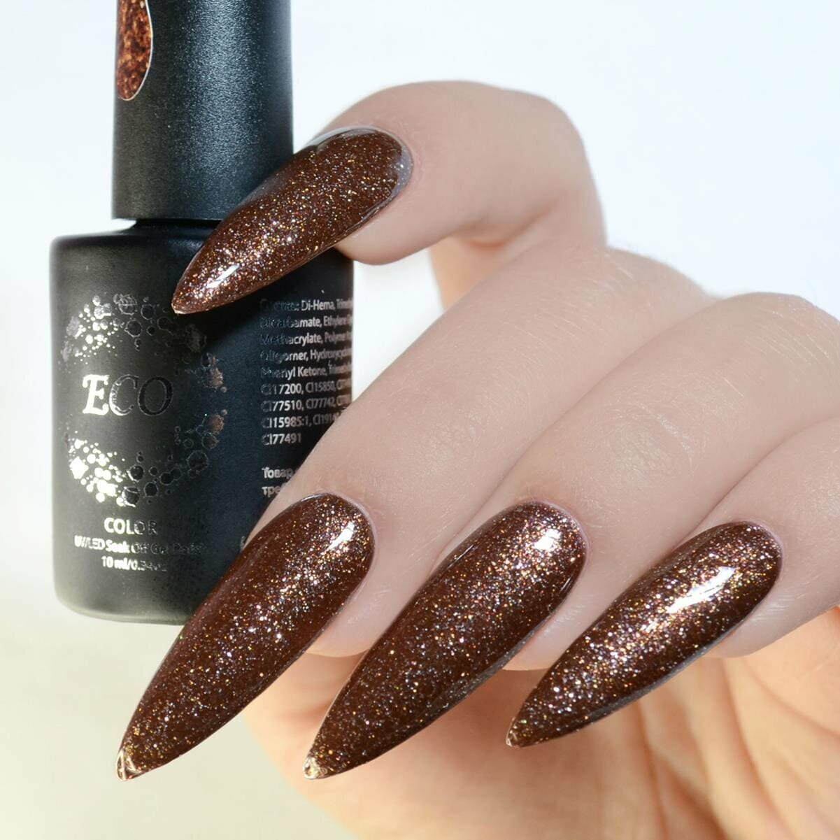 Гель-лак для ногтей ТМ ECO "Авантюрин" №171, 10 мл