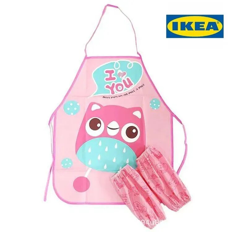 Детский непромокаемый фартук IKEA с рукавами для рисования и творчества
