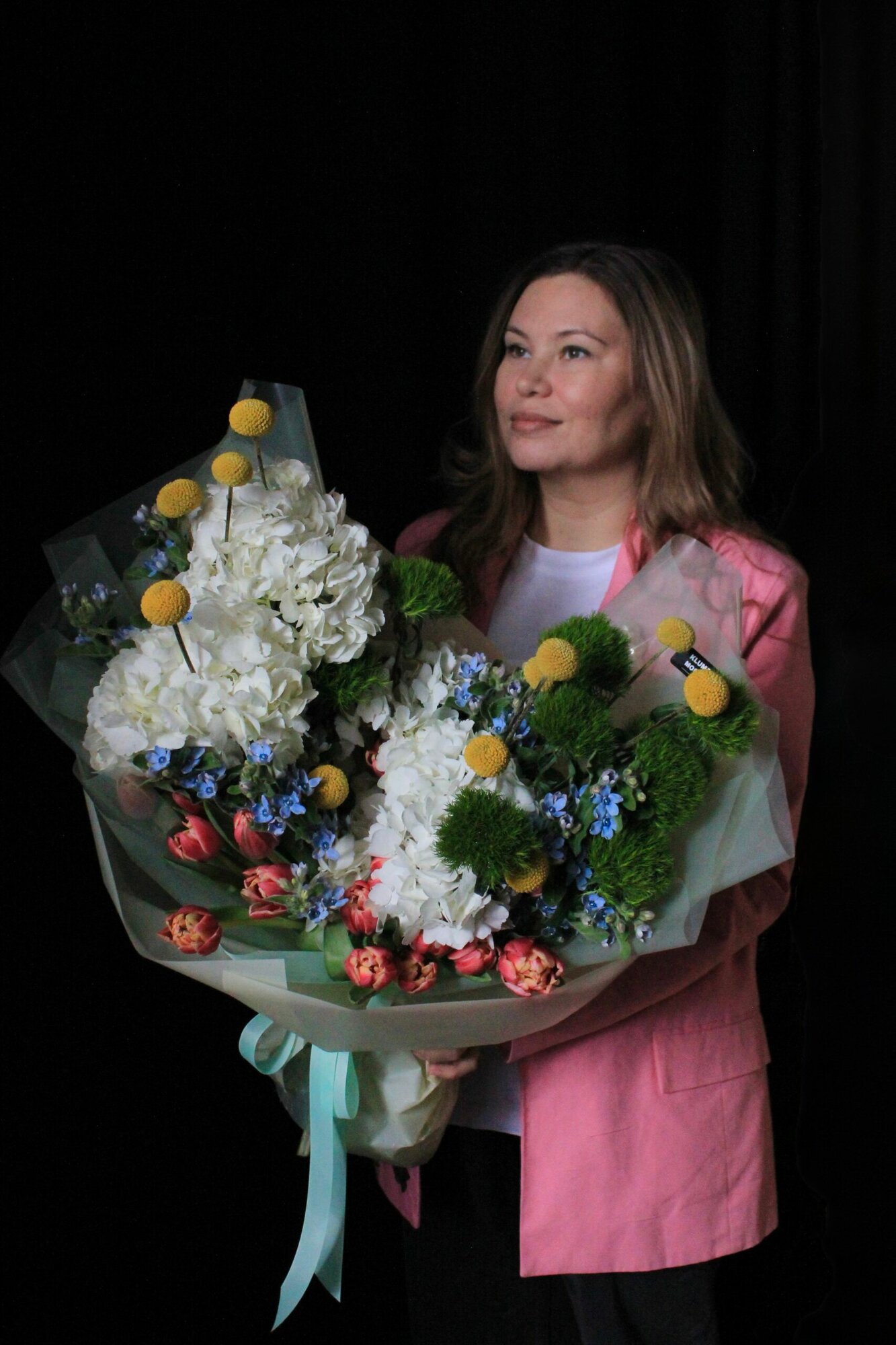 Букет клумба. москва "Весенняя капель", аквабокс, разноцветный