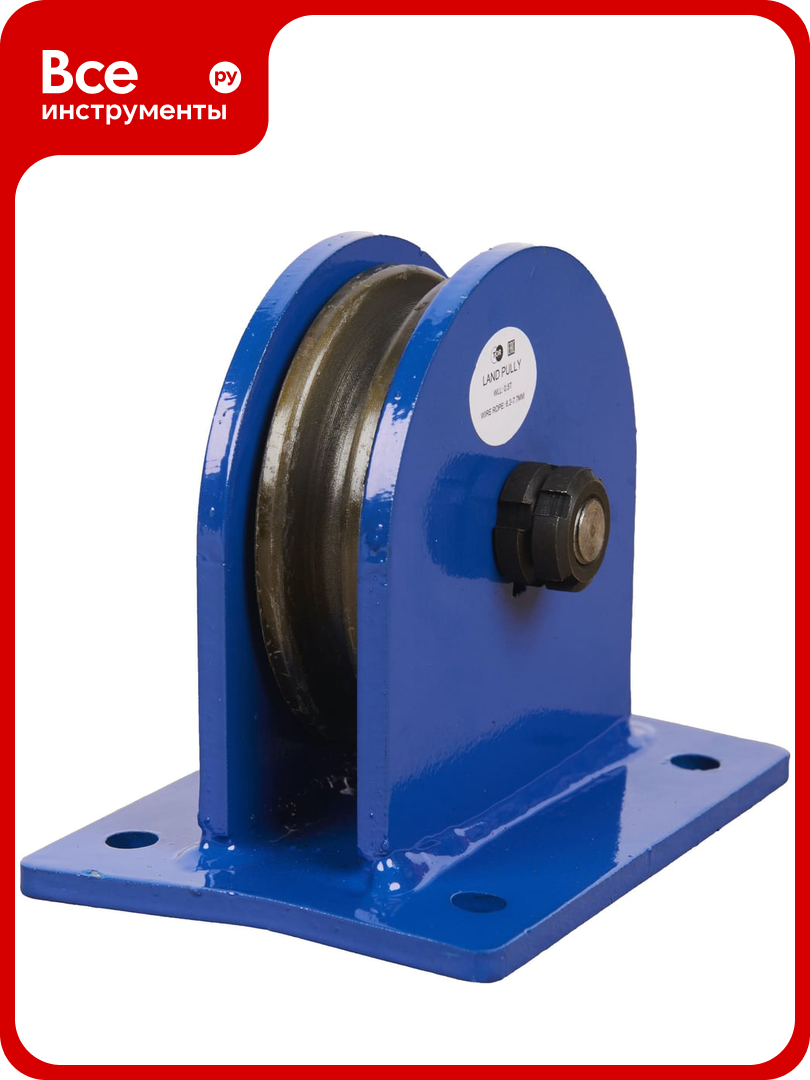 Блок монтажный опорный 1 т TOR 1048594 из высокопрочной стали, предназначенный для фиксирования тросовых систем