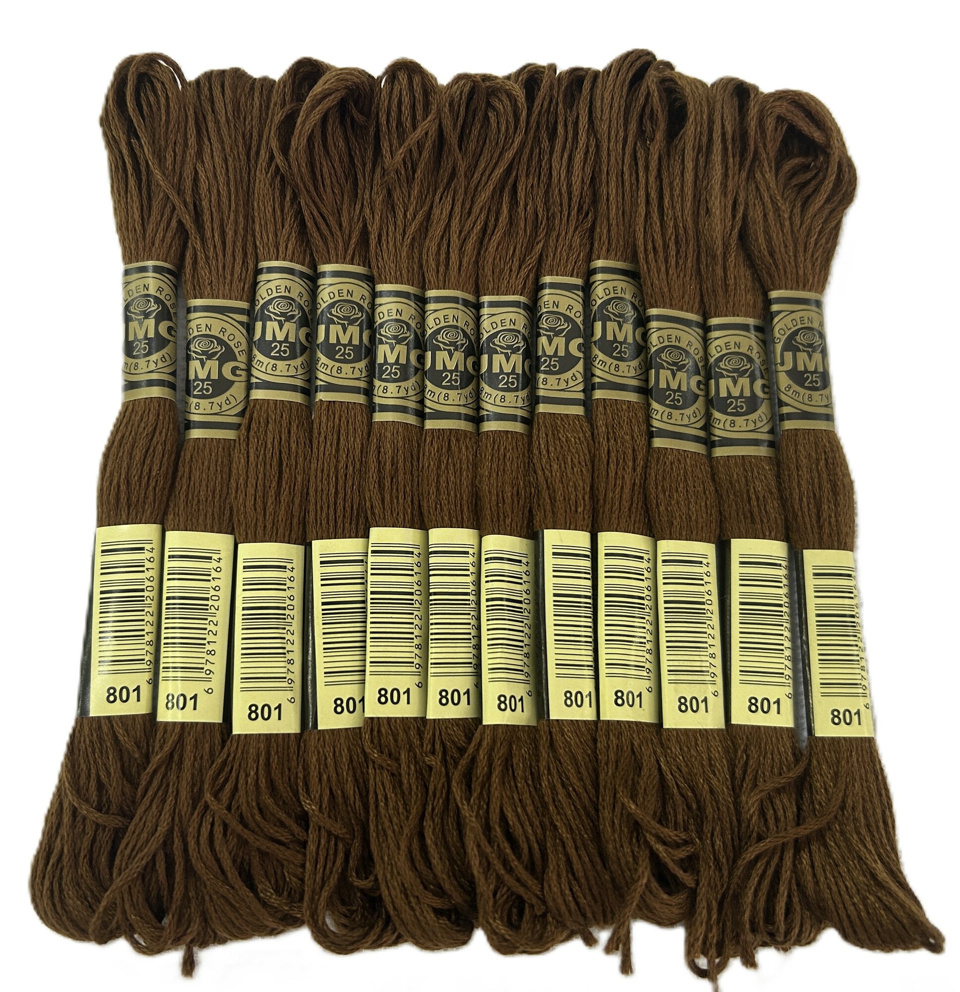 Нитки для вышивания JMC мулине (150-3866) 100% полиэфир 12 штук x 8 м