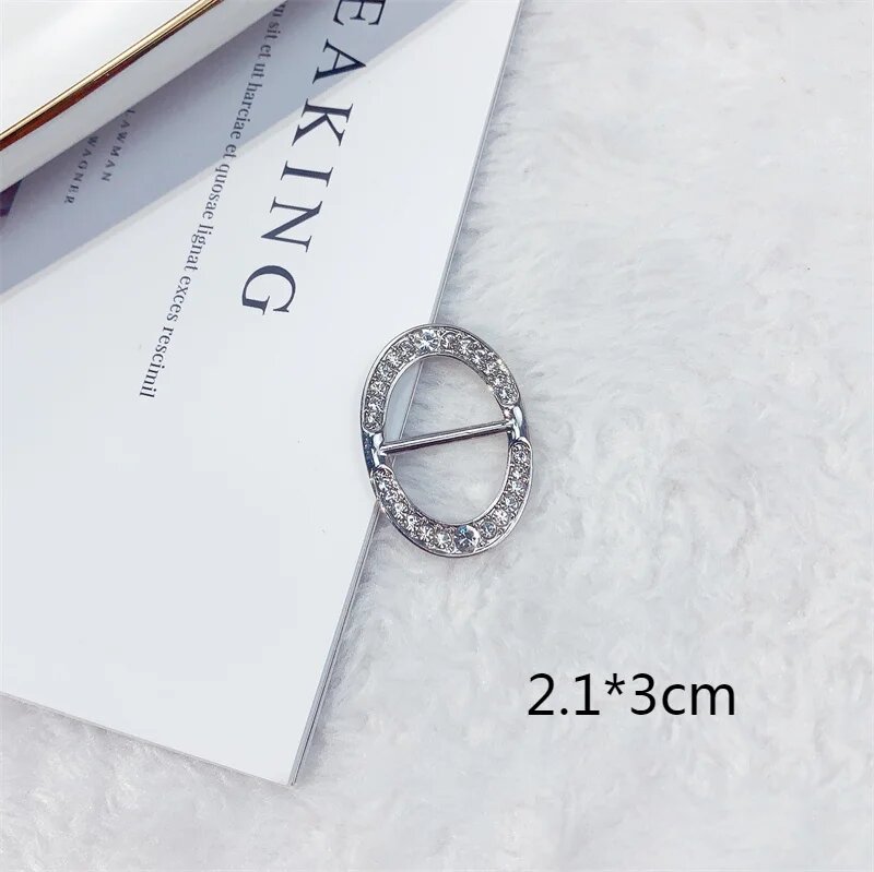 Пряжка для футболки, серебристая, 2.1*3 см, Metal color: 16 silver