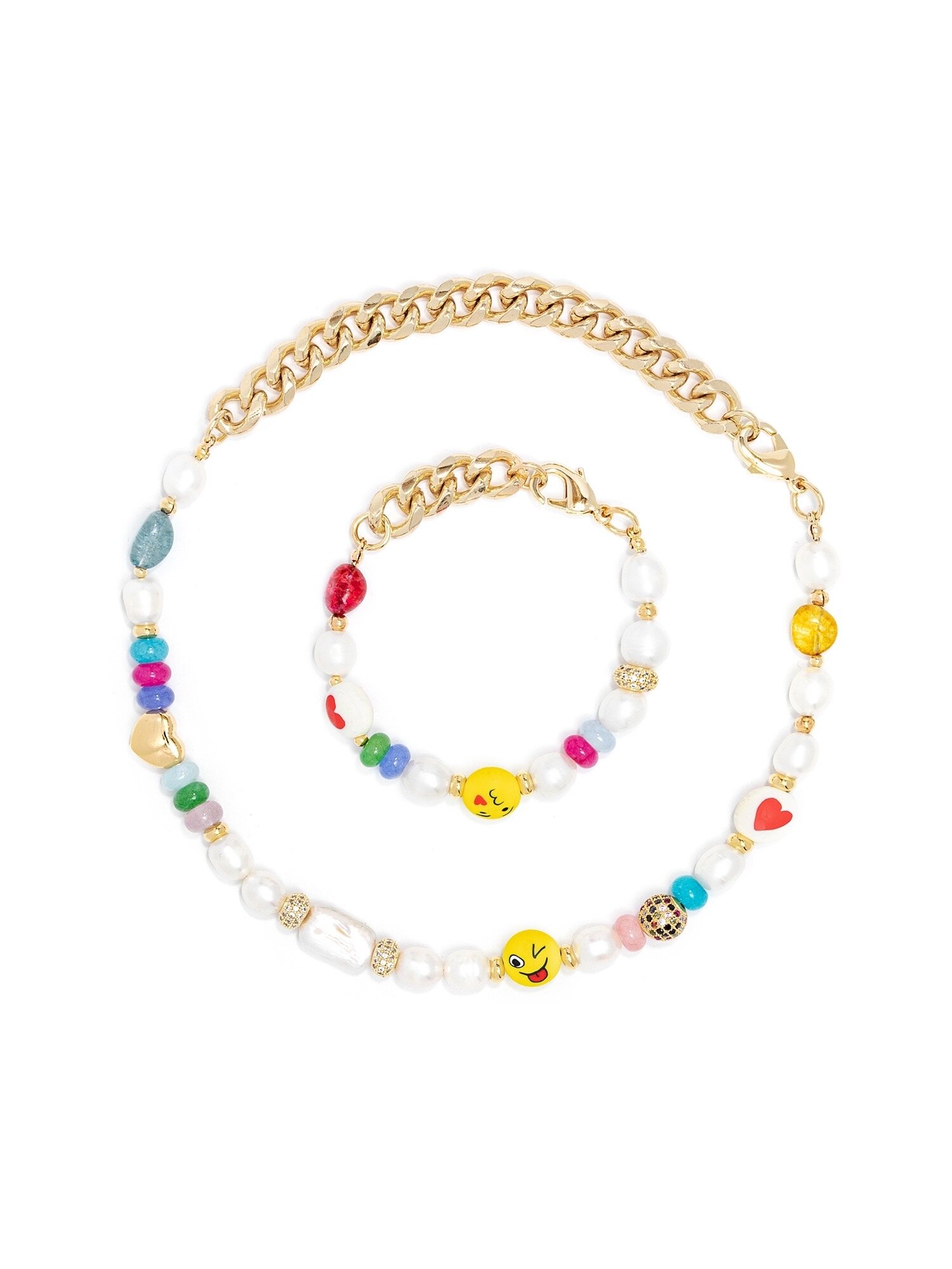 Комплект бижутерии, халцедон, каучук, фианит