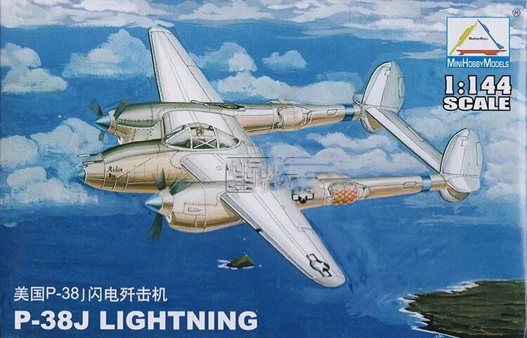 HOBBYBOSS 80401 1/144 P-38J LIGHTNING сборная модель самолета авиация