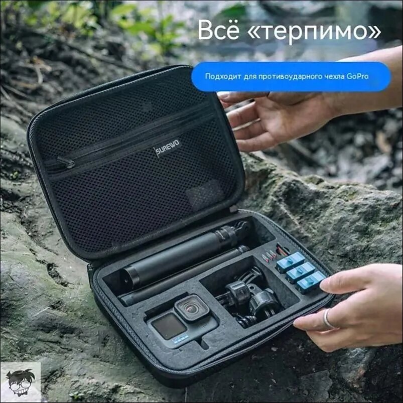 201517 gopro 13 чехолDL чехол для GoPro13 и DJI Action5 / 4 водонепроницаемый, чёрный