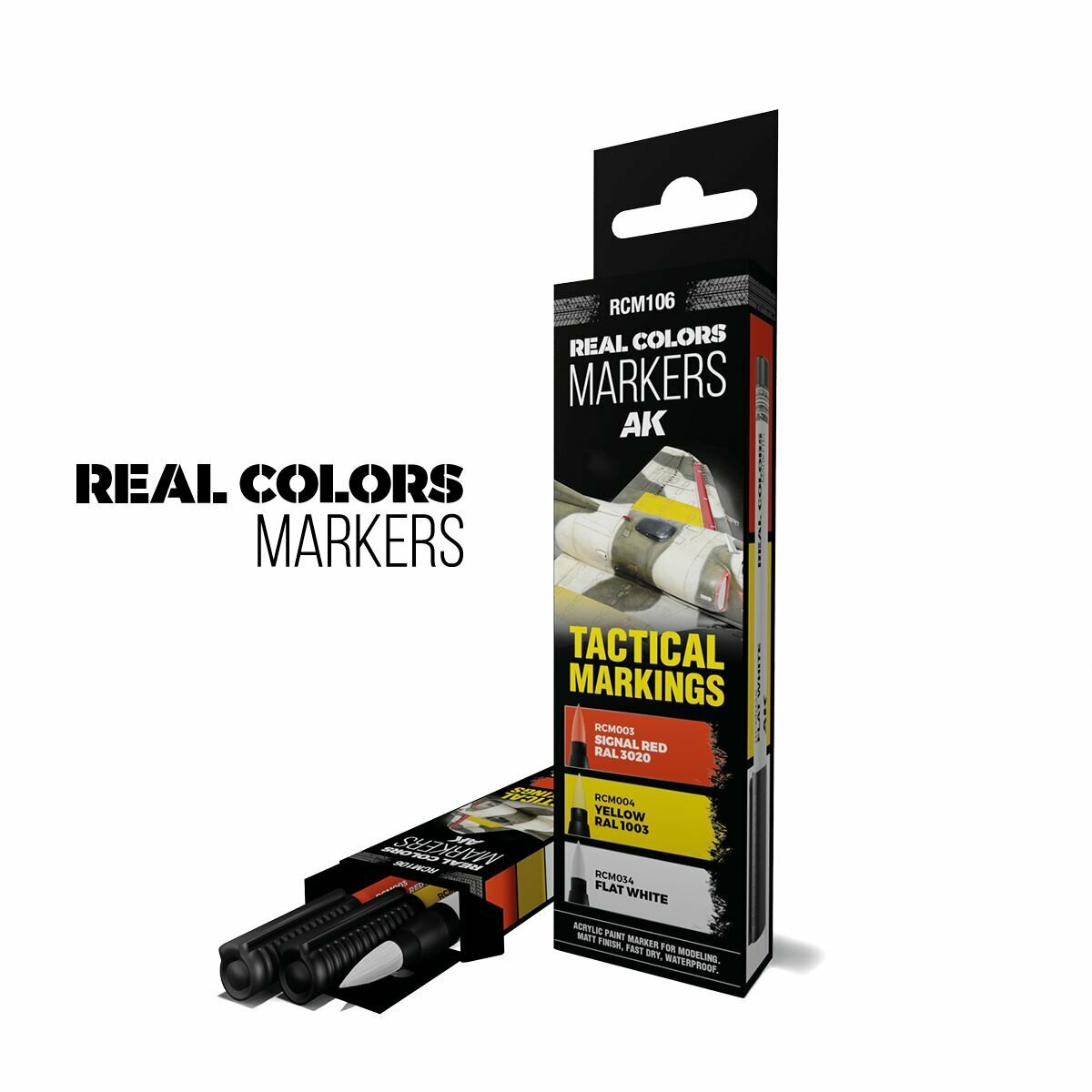 Набор Акриловых маркеров AK Interactive - Real Colors Markers set - Tactical Markings