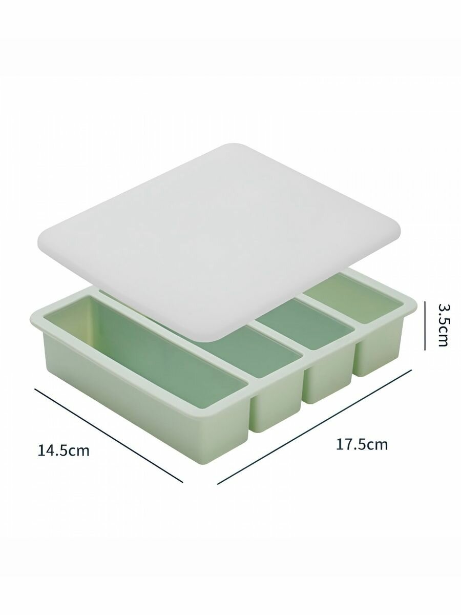 ACDANC Гигантская форма для замораживания пищи с крышкой, силиконовые лотки для супа и льда, большие контейнеры.